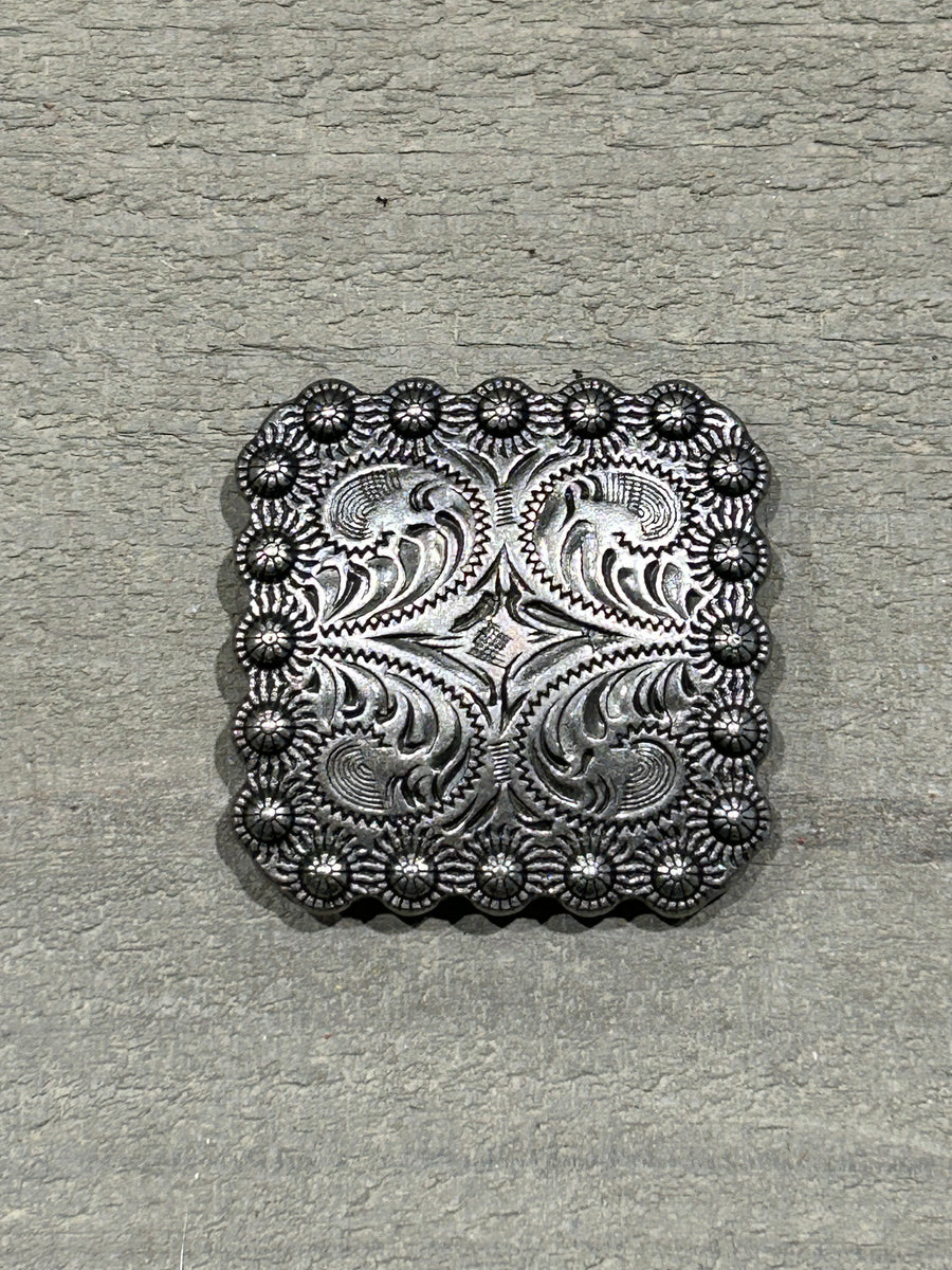 1.375" Antique Nickel Square Concho – High Desert Conchos