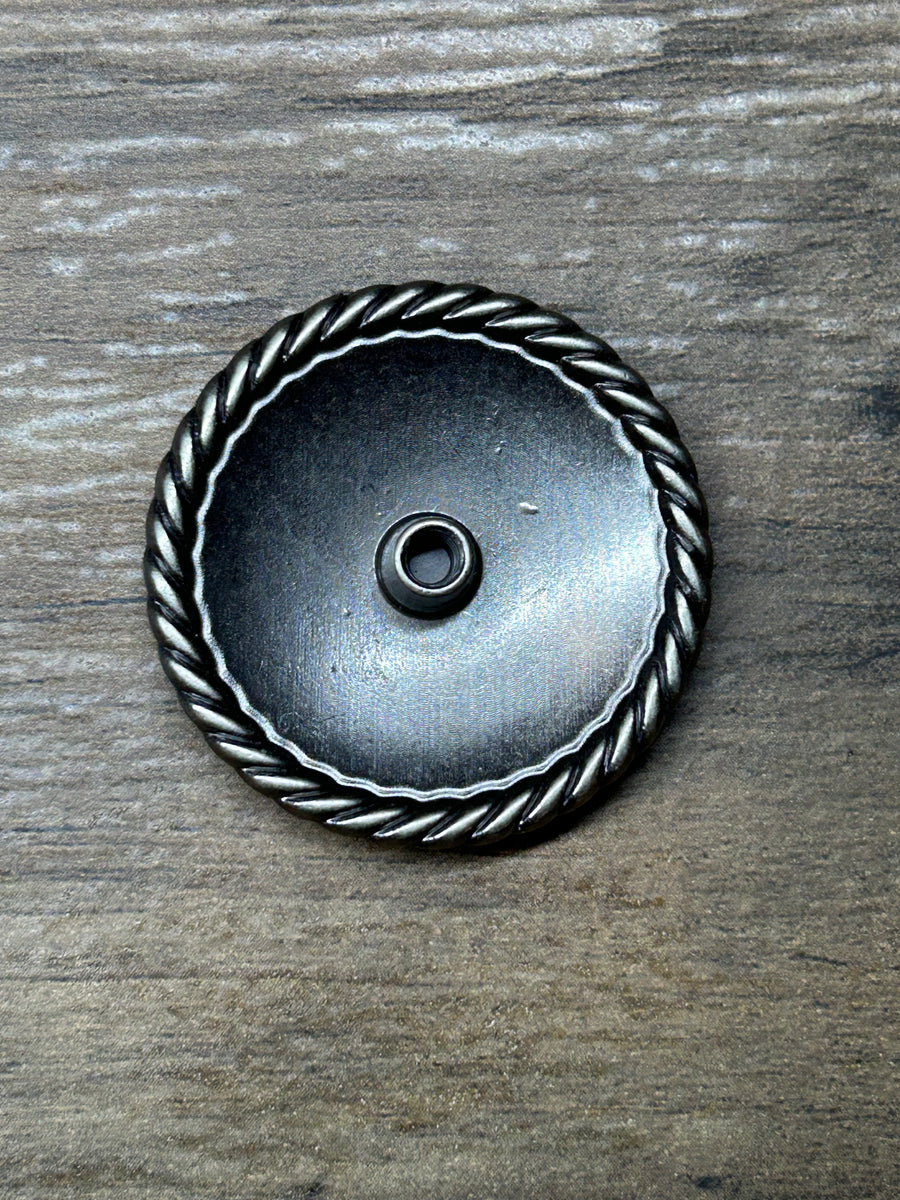 1.5" Antique Nickel Swirl Floral Concho – High Desert Conchos