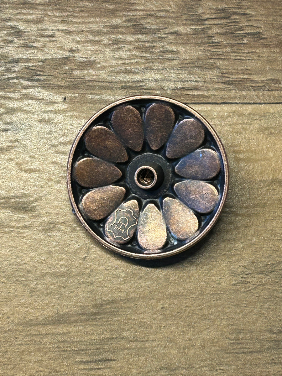 1.5” Decorative Antique Copper with Opal Color Stone Concho – High ...