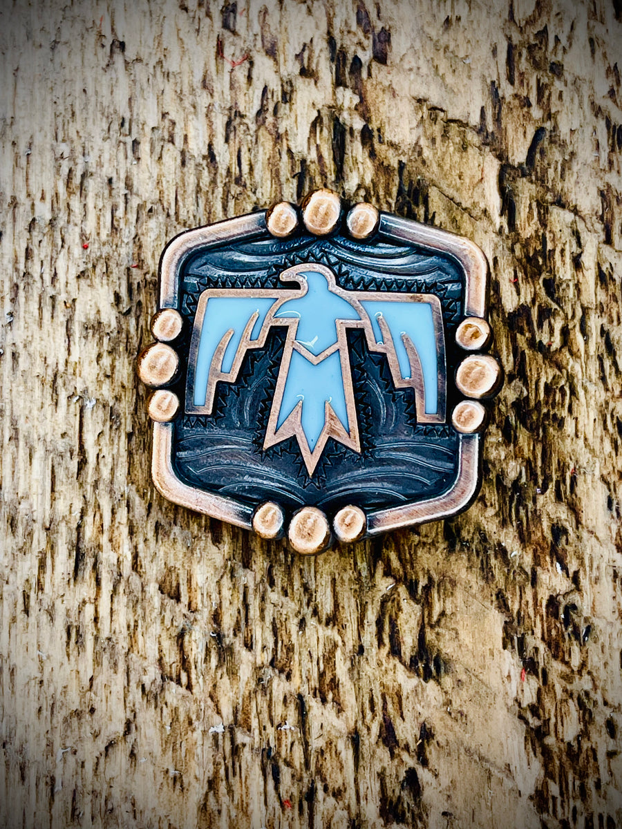 1.5” Copper Southwest Thunderbird concho – High Desert Conchos